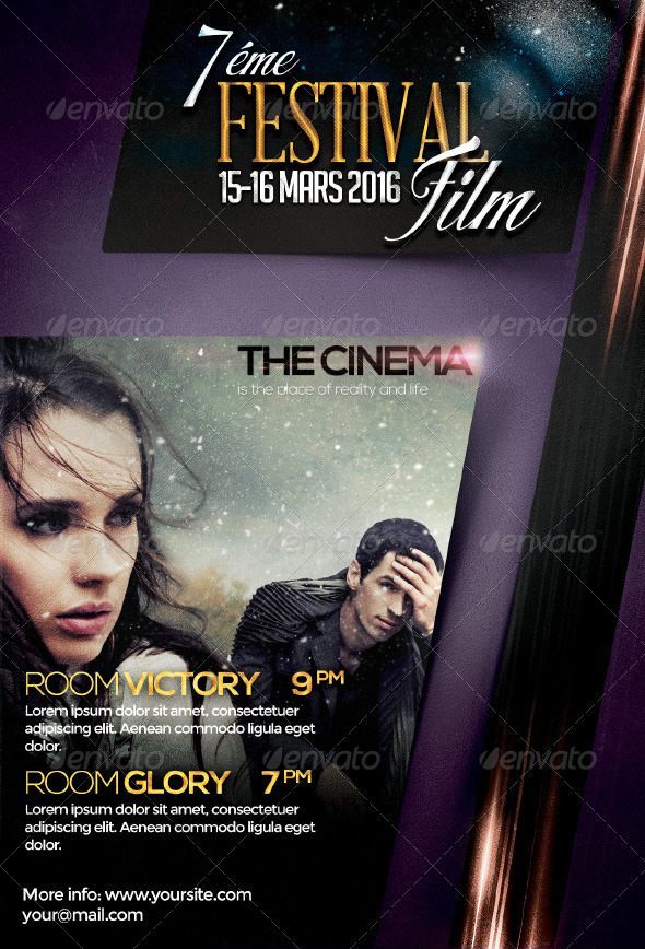Festival Film Flyer Template, Print Templates | GraphicRiver