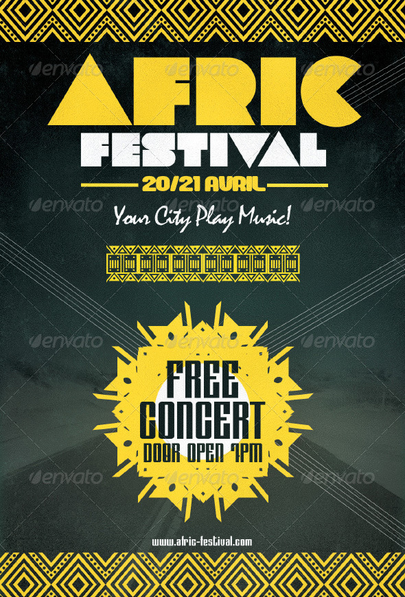 Africa Festival Flyer, Print Templates | GraphicRiver