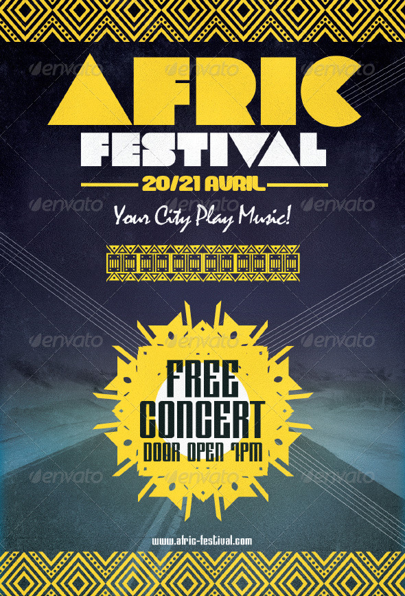 Africa Festival Flyer, Print Templates | GraphicRiver