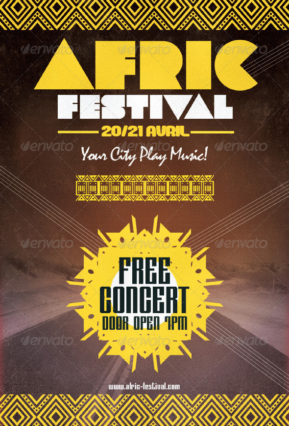 Africa Festival Flyer, Print Templates | GraphicRiver