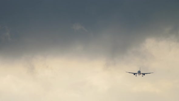 Jet Plane Descending for Landing, Stock Footage | VideoHive