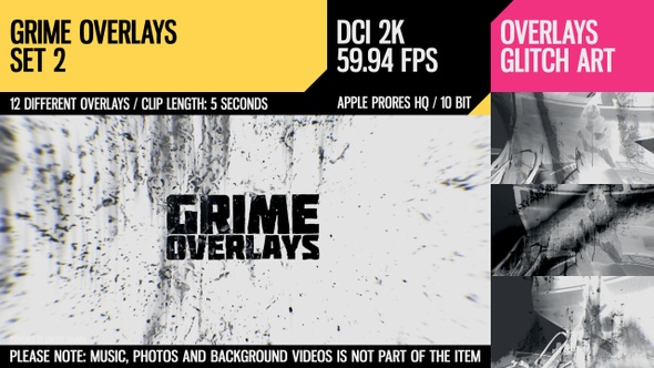 Grime Overlays (2K Set 2), Motion Graphics | VideoHive