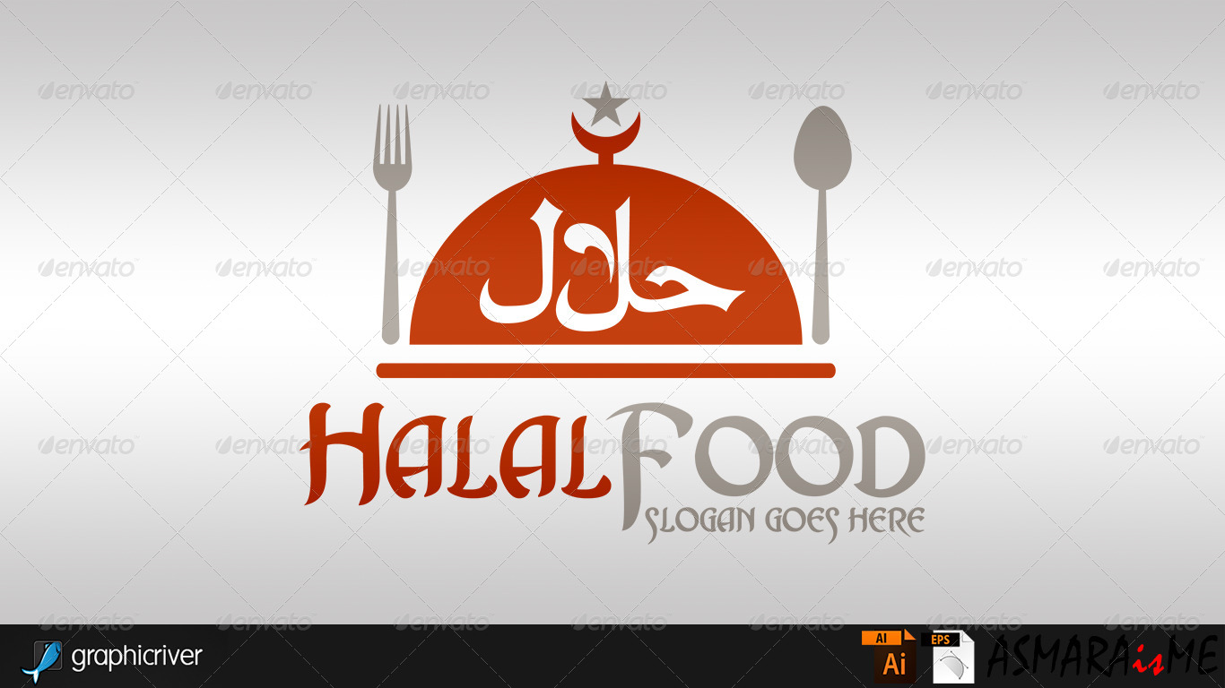 Halal Food Logo, Logo Templates | GraphicRiver