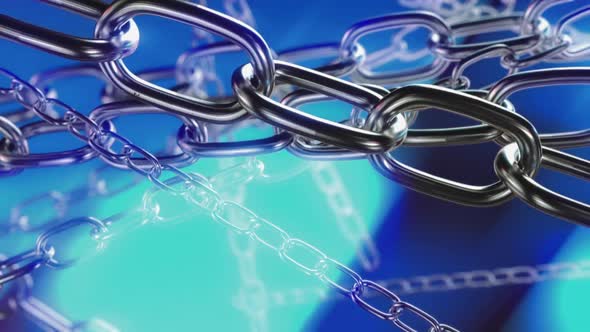 Multiple Chains on colorful background., Motion Graphics | VideoHive