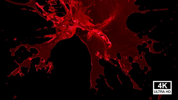 Red Color Water Drops Splash V3, Motion Graphics | VideoHive