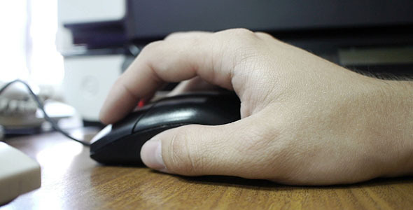 Office Worker Using Computer Mouse 2, Stock Footage | VideoHive