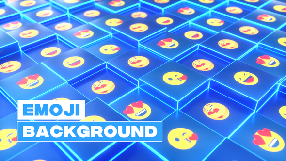 Tiles Movment With Emoji Textures Backdrop, Motion Graphics | VideoHive