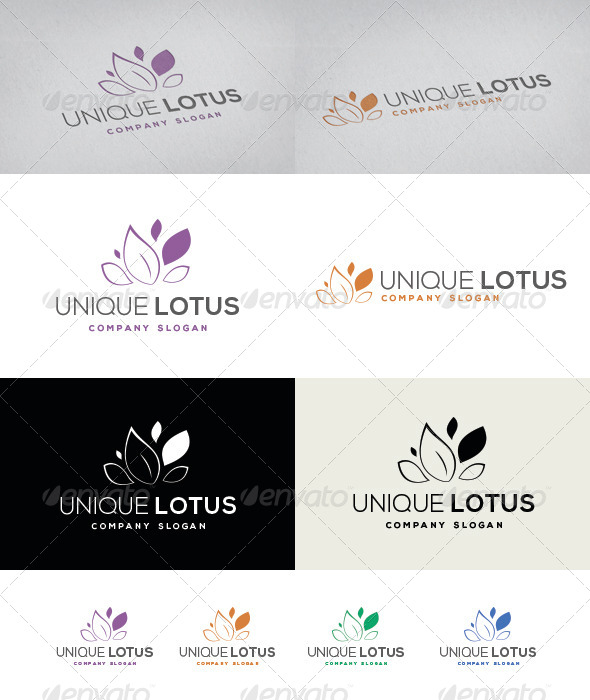 Unique Lotus, Logo Templates | GraphicRiver