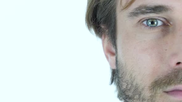 Blinking Eye, Half Face of Man, Stock Footage | VideoHive