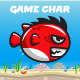 Red Fish Game Character Sprite Sheets, Game Assets | GraphicRiver