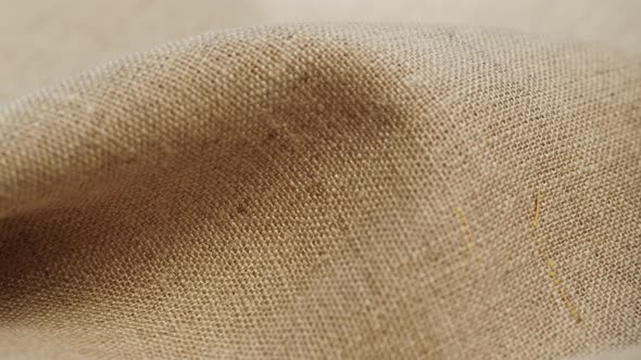 Beige Fabric Closeup Light Brown Cloth Texture Background, Stock Footage