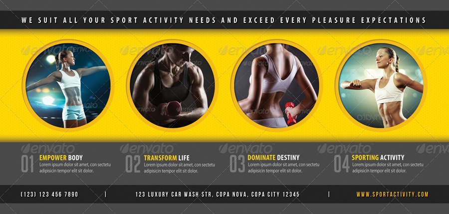 Sport Activity Gift Voucher V16, Print Templates | GraphicRiver