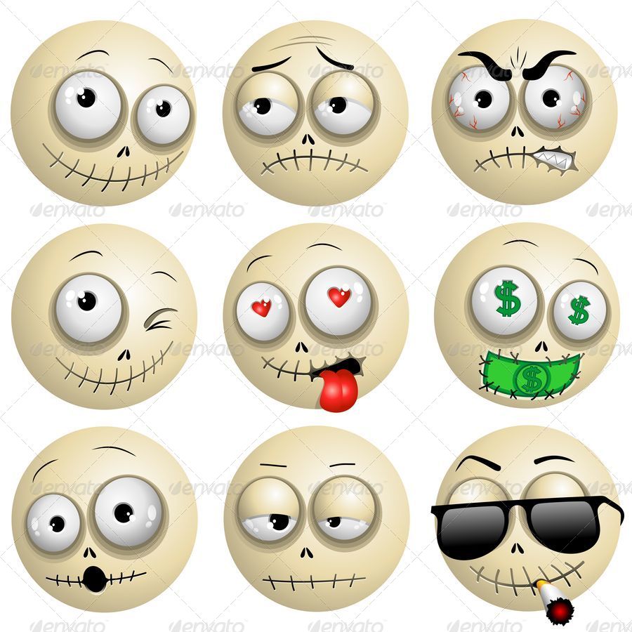 Voodoo Macumba Smileys Emotions Icons, Vectors | GraphicRiver