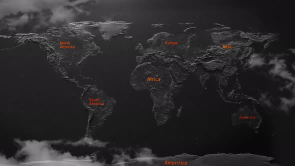 Abstract Cinematic Info Land World Map With Title, Motion Graphics