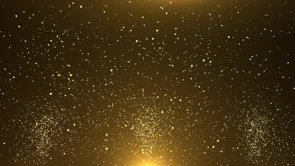 Moving gold particles dust. holidays, gifts, winning, wealth, luxury ...