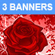Banners with Red Roses, Vectors | GraphicRiver