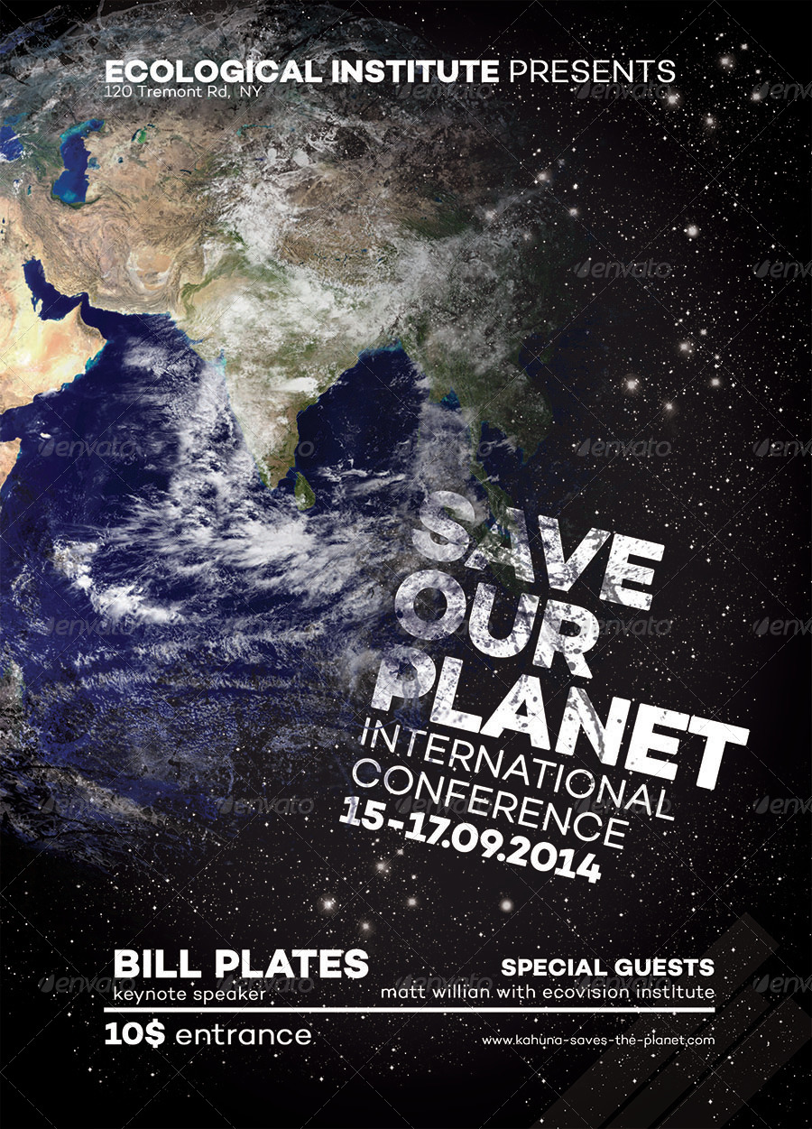 Save The Planet Flyer / Poster, Print Templates | GraphicRiver