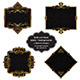 Gold and Black Label/Background Set, Graphics | GraphicRiver