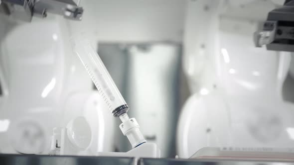 The Innovative Arms of a Robotic Arm Make an Injection of Chemotherapy ...