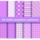 Set of Ten Seamless Geometric Violet Patterns by Julieboro | GraphicRiver