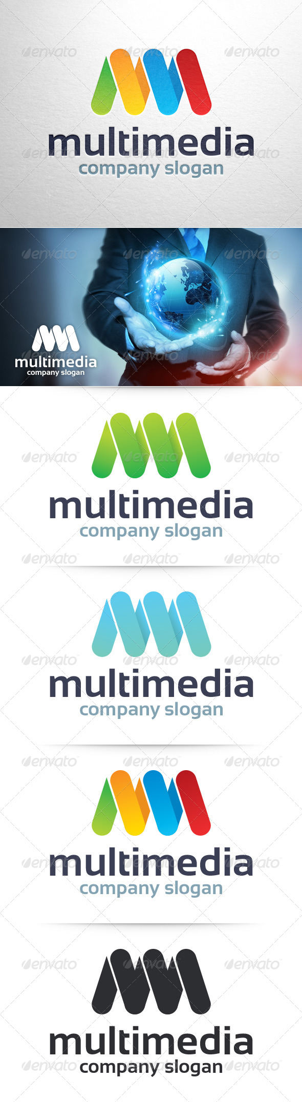 Multi Media - Letter M Logo by LiveAtTheBBQ | GraphicRiver