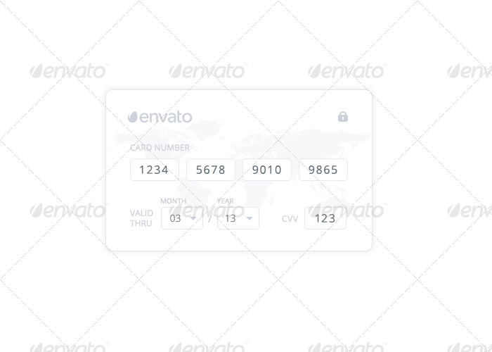 Credit Card 8 Color Forms, Web Elements | GraphicRiver