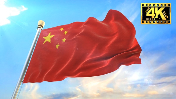 4K China Flag, Motion Graphics | VideoHive