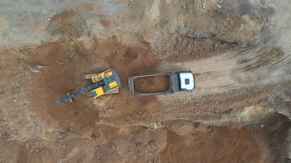 Aerial Shot of Site Mining Ground, Stock Footage | VideoHive