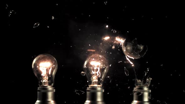Super Slow Motion Light Bulb Exploded, Stock Footage | VideoHive
