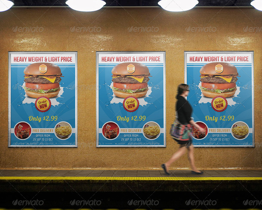 Burger Restaurant Poster Template, Print Templates | GraphicRiver