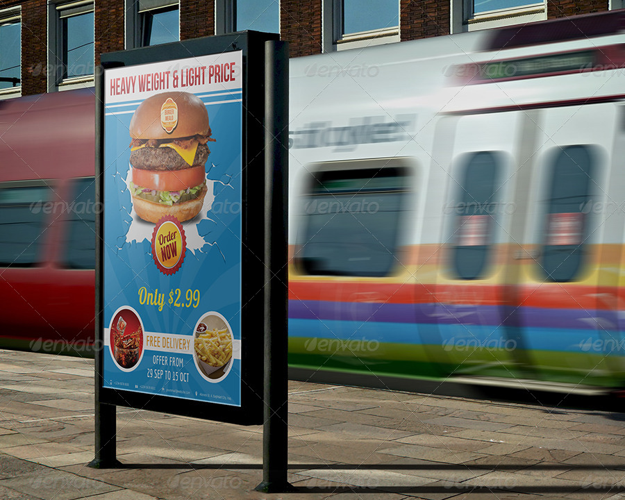Burger Restaurant Poster Template, Print Templates | GraphicRiver