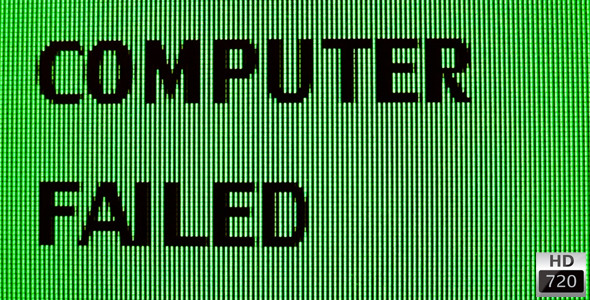 Computer Failed Message | HD, Stock Footage | VideoHive