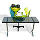 Frog at a Table With Coffee, Graphics | GraphicRiver