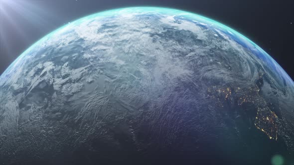 Ultra Realistic Earth With Sunlight, Motion Graphics | VideoHive