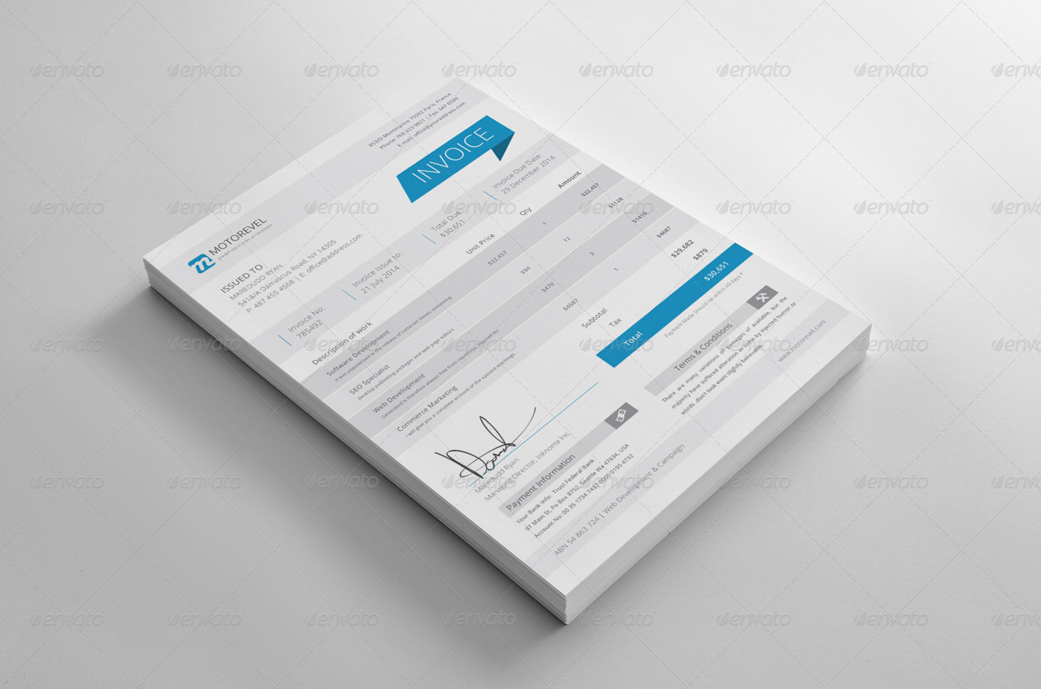 Inventive Invoices + Cover Letter, Print Templates | GraphicRiver