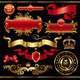 Set of Golden Royal Design Element, Vectors | GraphicRiver