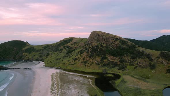 Stunning View Of Maungapiko Hill Near Spirits Bay Campsite In North ...