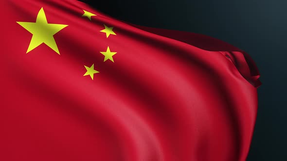 China Flag Beijing Sign Asian Country Red Symbol, Motion Graphics ...