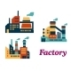 Flat Factories Icons, Vectors | GraphicRiver