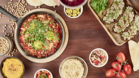 Traditional Israeli Cuisine, Stock Footage | VideoHive