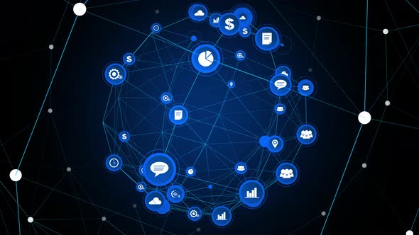 4K Global Network Background, Motion Graphics | VideoHive