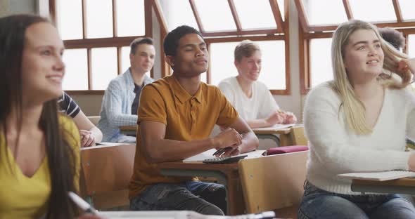 Students concentrating in high school class, Stock Footage | VideoHive
