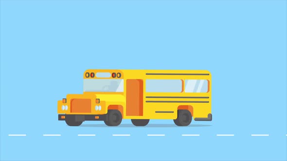 Cartoon School Bus 4, Motion Graphics | VideoHive