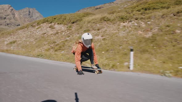 Cinematic downhill longboard session, Stock Footage | VideoHive