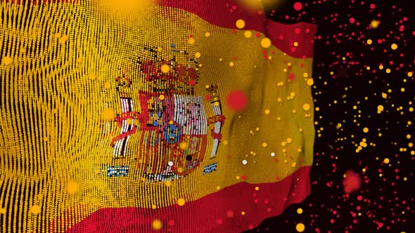 Spanish Flag Particle Animation, Motion Graphics | VideoHive