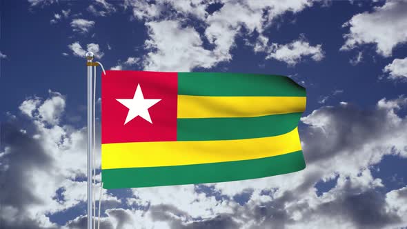 Togo Flag Waving 4k, Motion Graphics | VideoHive