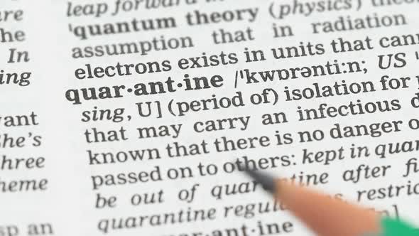 Quarantine Meaning in Dictionary, Isolation of Sick Beings, Epidemics ...