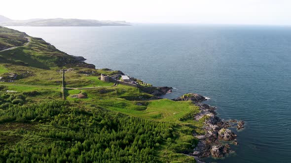 Aerial View of Lough Swilly and Knockalla Fort in County Donegal ...