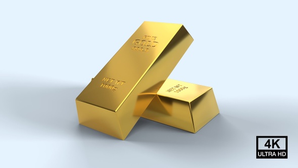 Gold Bars 4K, Motion Graphics | VideoHive