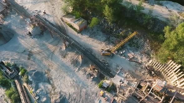 Transporting granite on conveyers, Stock Footage | VideoHive